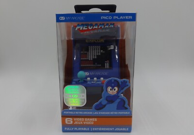 MY ARCADE Mega-Man Pico Player 6 Video Games Portable Tiny Arcade ...