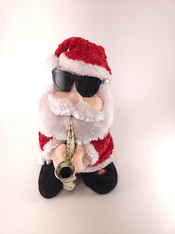 Animated Saxophone Santa Plush Plays Music Saxophone Christmas Decor ...