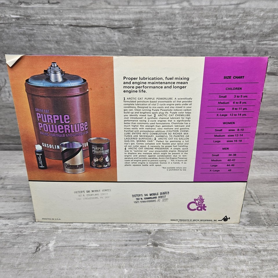 Orig. Vntg 1970 Arctic Cat Snowmobile Accessories Brochure Pamphlet ...