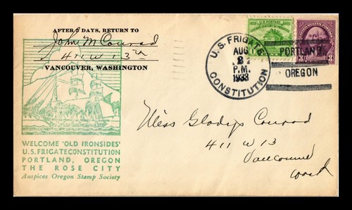 US COVER FRIGATE CONSTITUTION PORTLAND OREGON NAVAL CANCEL | eBay