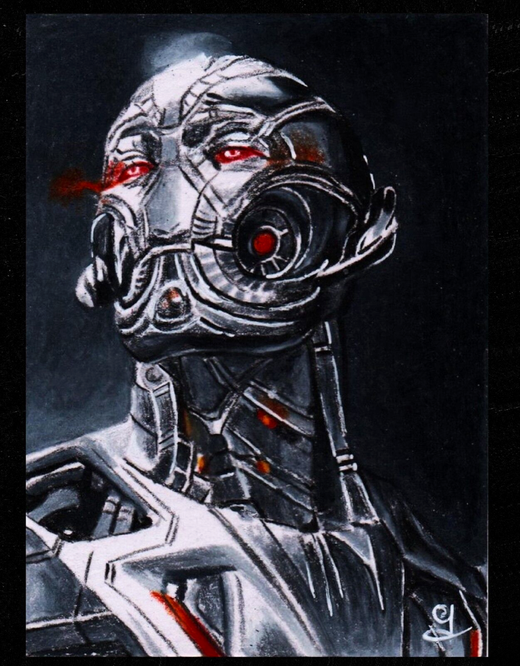 ULTRON AVENGERS MARVEL ACEO PSC Hand Painted Sketch Card by Giovanni ...