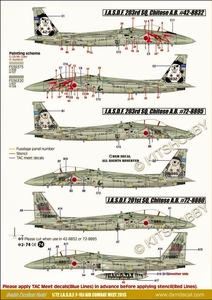DXM decal 1/72 JASDF F-15J Eagle Air Combat Meet 2013 | eBay