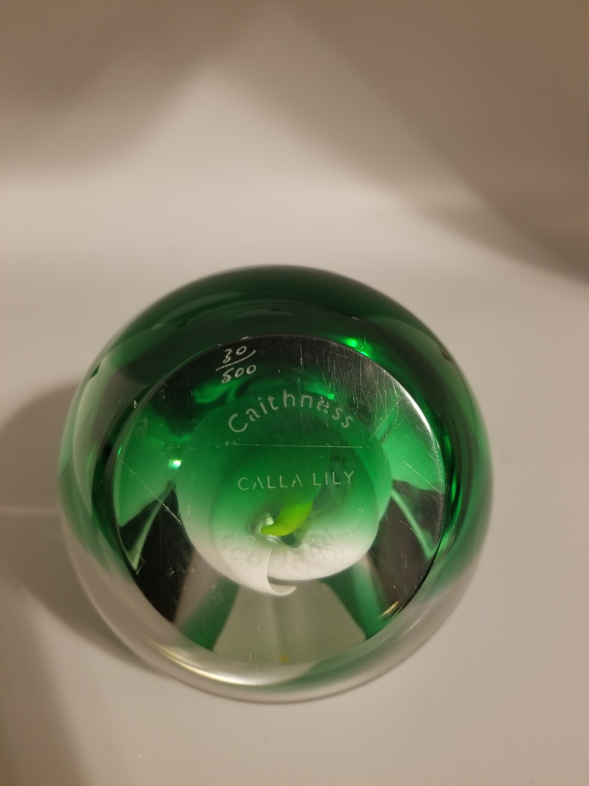 Rare Caithness Edinburg Scotland Limited Edition Calla Lily Paperweight ...