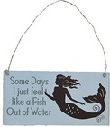 Mermaid Thoughts Wood Sign Some Days I just feel like a Fish Out of ...