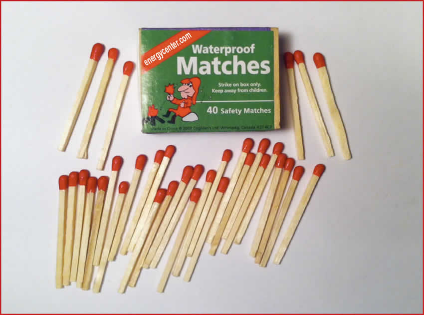 Waterproof Matches - 10 Box of 40 - 400 Matches + Flint Magnesium ...