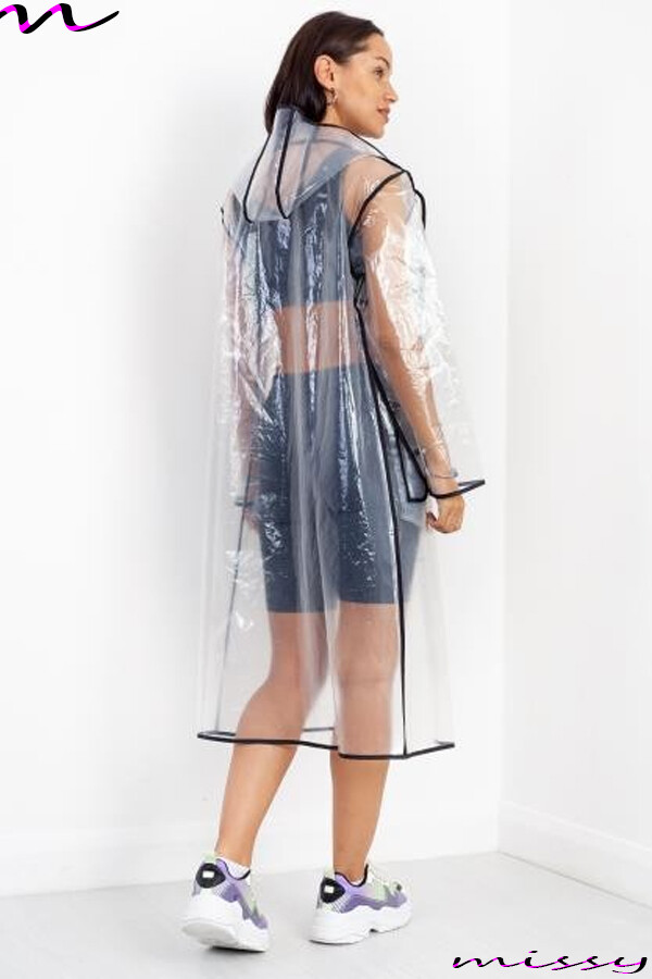 NEW Ladies WATERPROOF COAT Festival Transparent Rain Mac Jacket SIZE 8 ...