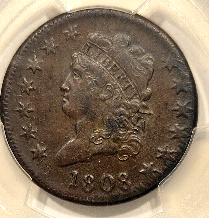 1808 Classic Head Large Cent PCGS AU Details Cleaned Nice Chocolate ...