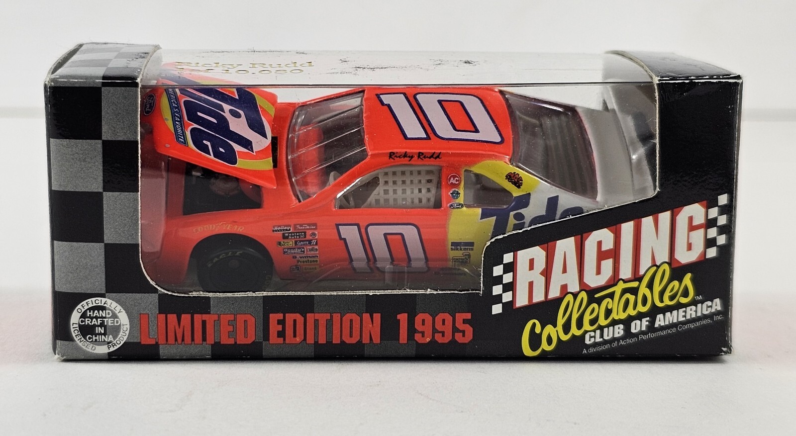 1995 RCCA Ricky Rudd #10 Tide Ford Thunderbird 1:64 Diecast Car 1 oF ...