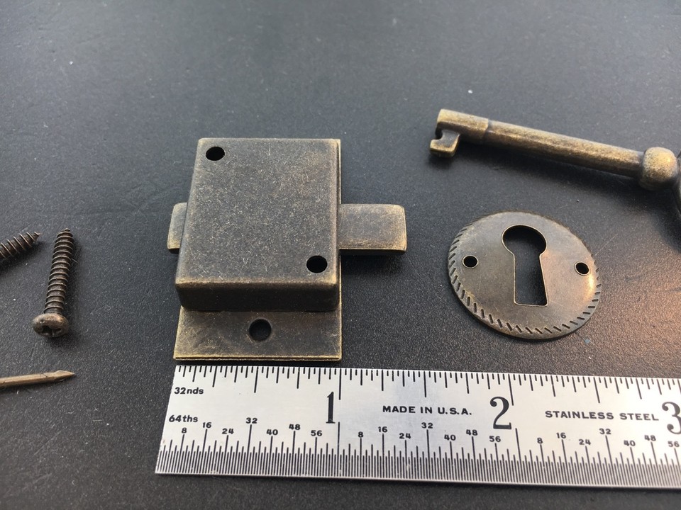 Grandfather Clock Door Lock Key Set Antique Finish | eBay