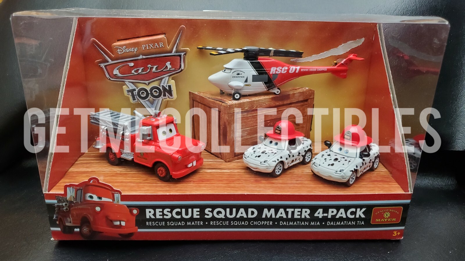 DISNEY PIXAR CARS RESCUE SQUAD MATER 4 PACK DALMATIAN MIA TIA SAVE 6% ...