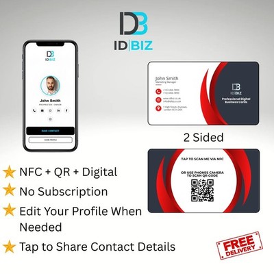 Digital Business Cards With NFC & QR Code Custom Smart Tap & Scan ...