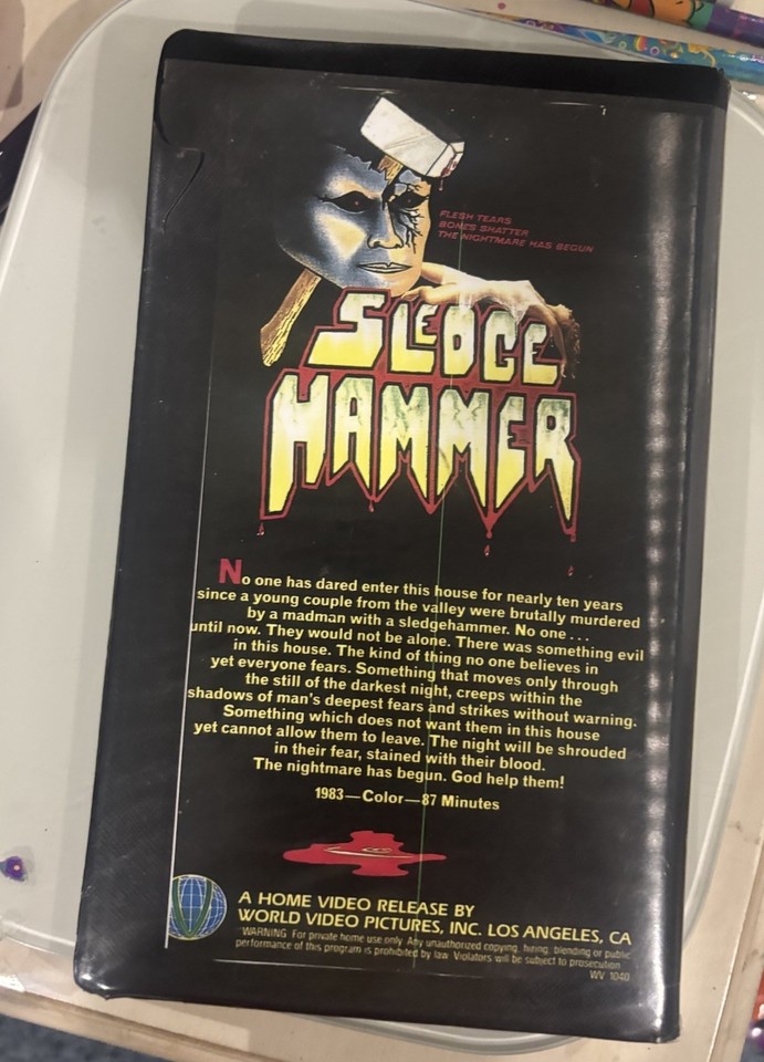 Sledgehammer VHS 1983 Custom world Pictures | eBay