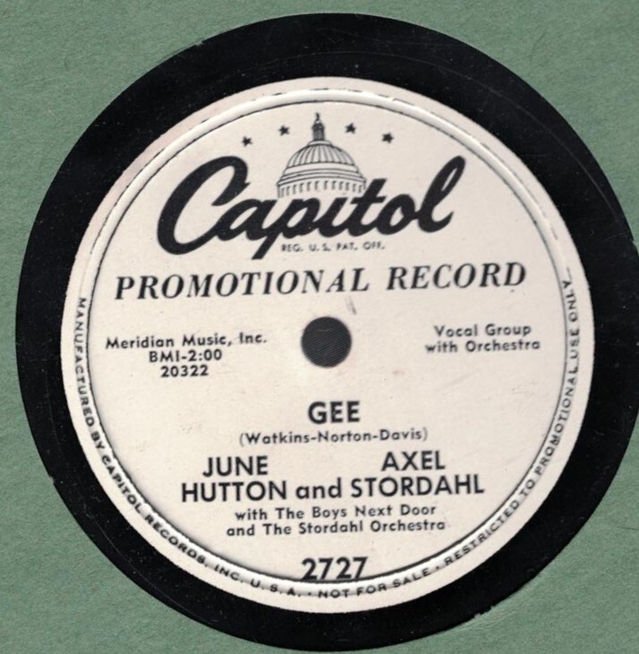 JUNE HUTTON AXEL STORDAHL TOO LITTLE TIME GLENN MILLER STORY THEME 10 ...