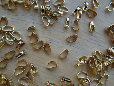 Hamilton Gold Locket Bail Loop for Chain Pendant Findings (pkg 144 ...