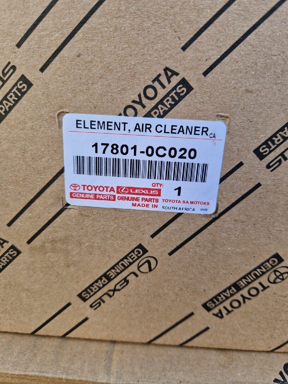 HILUX Mk7 Air Filter Genuine Toyota 17801-0c020 for sale online | eBay