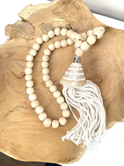 SEASHELL BEADED TASSEL, Boho Shell Garland, Decorative Shell Tassel, | eBay