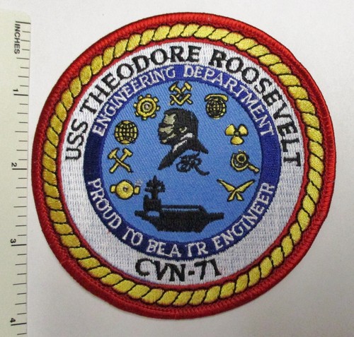 US NAVY USS THEODORE ROOSEVELT CVN-71 CARRIER ENGINEERING DEPT. PATCH ...