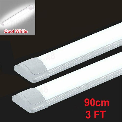3FT 90cm LED Batten Tube Light Linear Ceiling Shop Garage Panel Lights ...