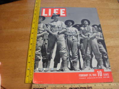 Anzac Conquerors soldiers fighters WWII 1941 Life Magazine ORIGINAL ...