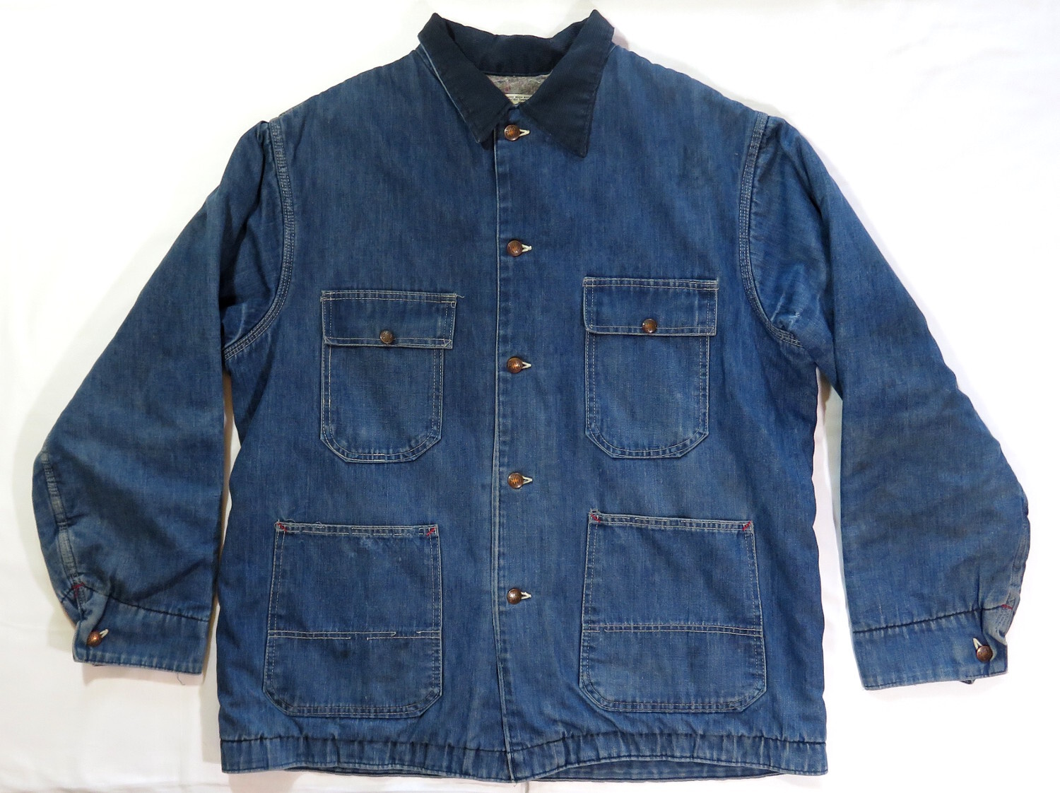 Big Mac Vintage Denim Jacket 1980's Work Wear Chore Blanket Lined Jc ...