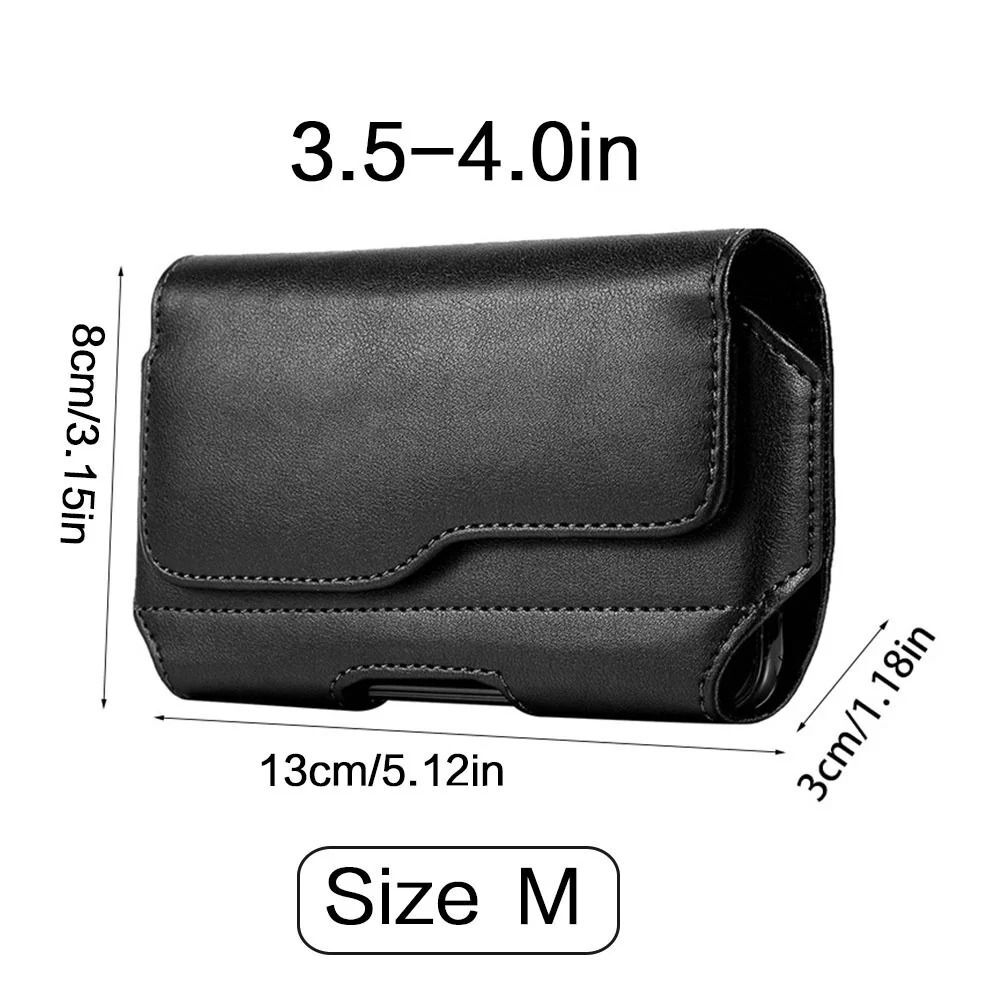 Black Phone Bag For 3.5-6.3 Inches Phone Holder Hiking Case Mobile ...