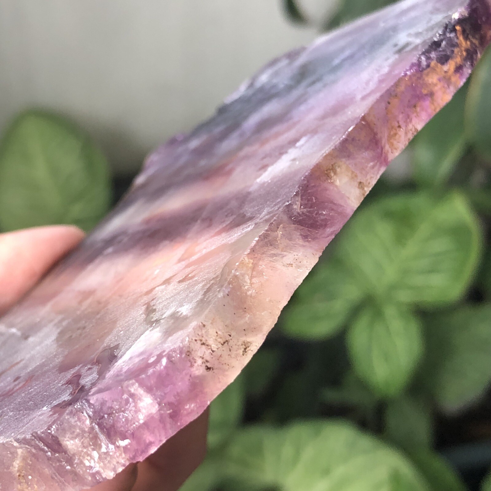 186gr AMAZING SLICE NATURAL RAINBOW FLOURITE, HEALING GEMSTONE | eBay