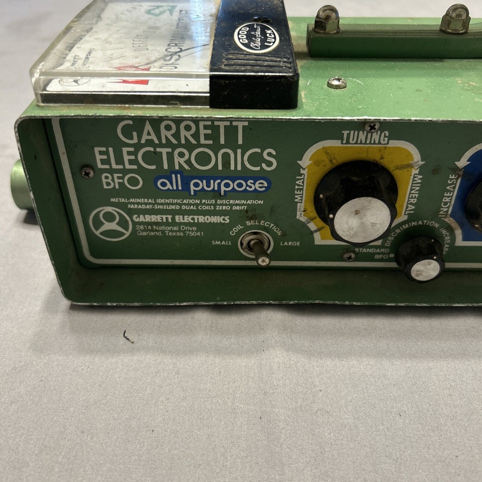 VINTAGE GARRETT BFO METAL DETECTOR (POWERS ON NOT FULLY TESTED) | eBay