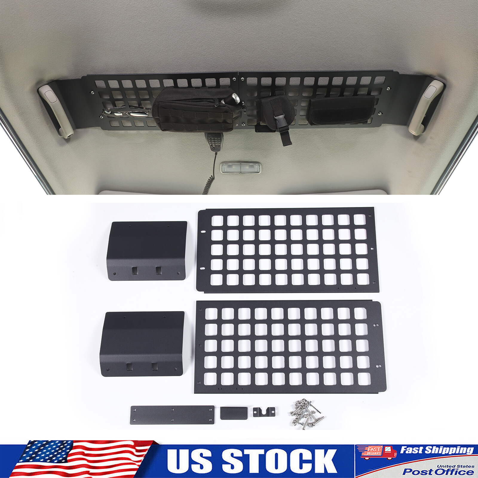 Aluminum Overhead MOLLE Panel Modular Storage Organizer Fits 2007-14 FJ ...