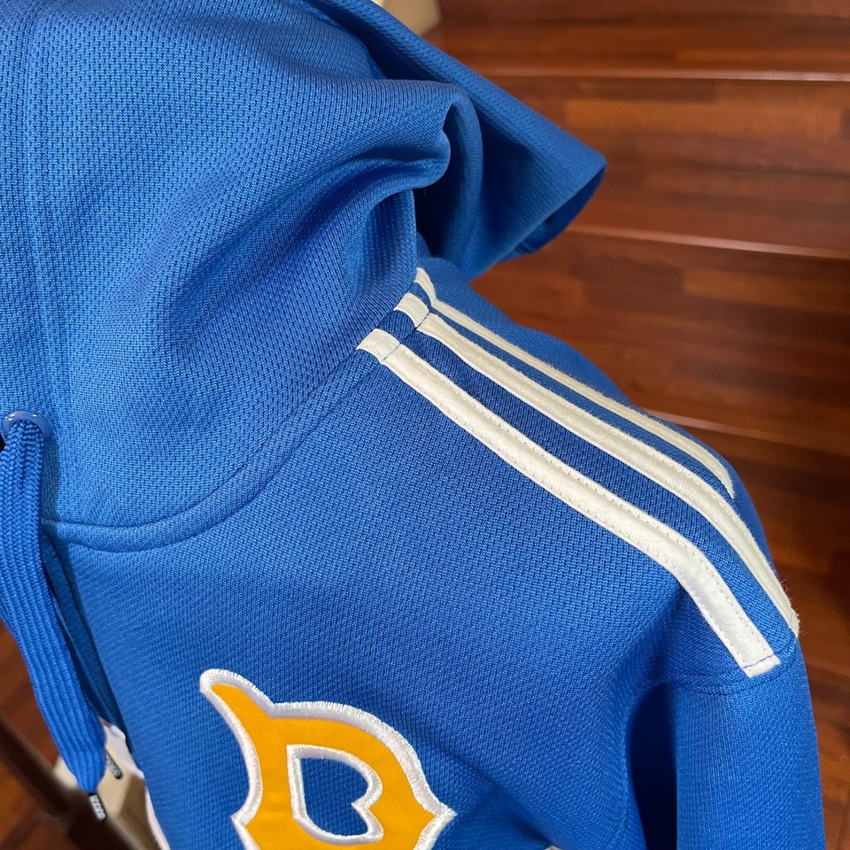 Adidas UCLA Men's Large Zip-up Track Jacket Hoodie Blue/White/Yellow | eBay