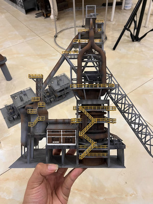 N Scale 1/160 Large Steel Plant Model Blast Furnace Model Building ...