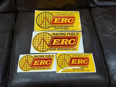 Vintage Racing Sticker Pack 4 ERC LARGE RACING FUELS ENGINE RESEARCH ...