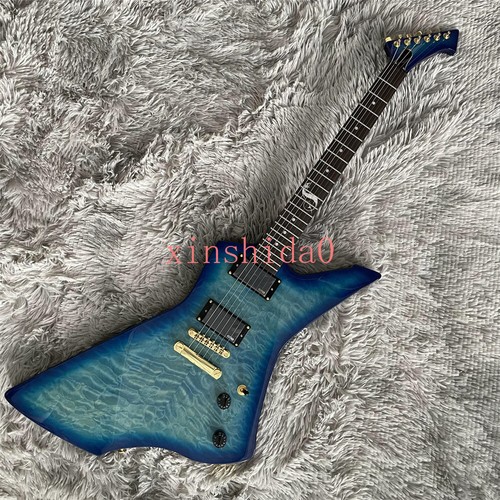 Blue Burst Snakebyte James Hetfield Electric Guitar 2 Humbuckers Gold ...