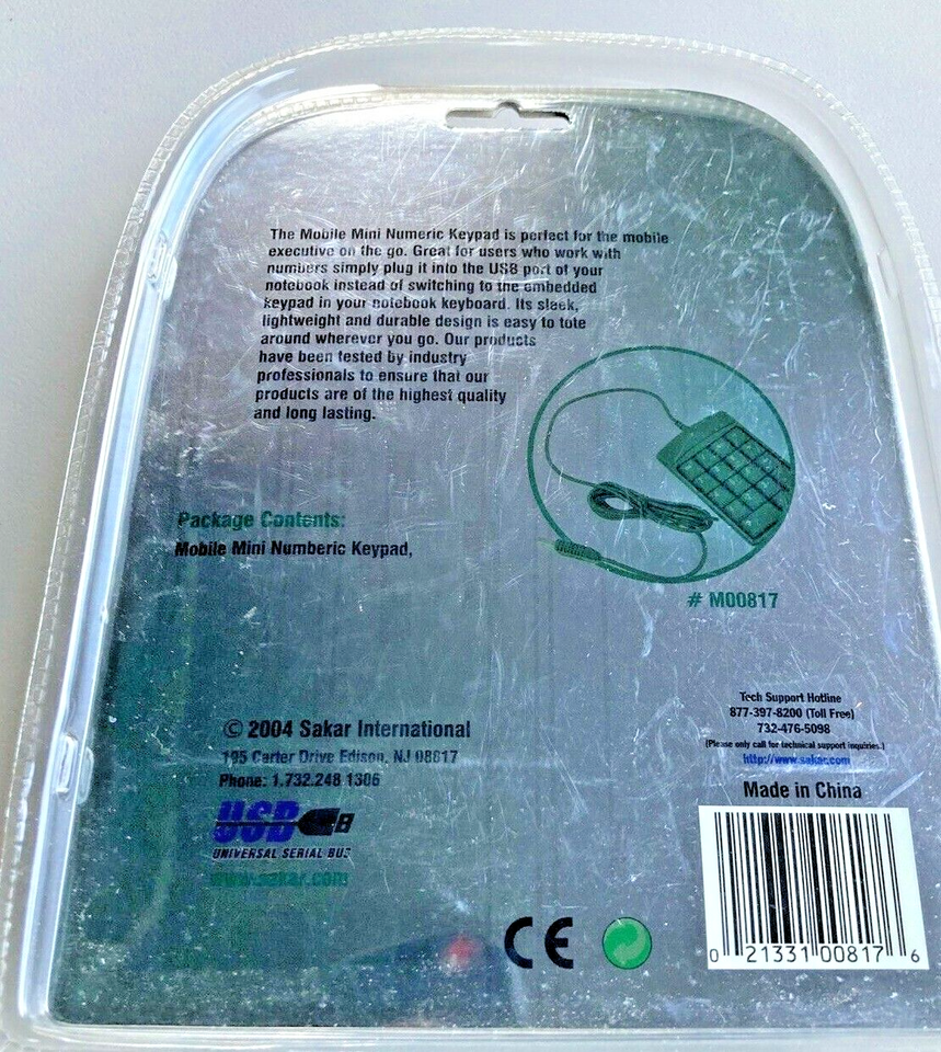 Mobile Mini Numeric Keypad Corded Wired USB Mobility iConcepts ...