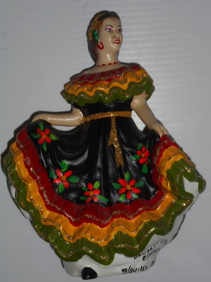 La Danza del Garabato Carnaval Columbia Dancing Senorita Lady Statue ...