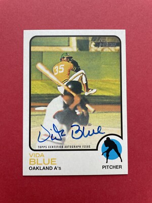 2022 Vida Blue Auto Signed Topps Heritage Real One Oakland Athletics | eBay
