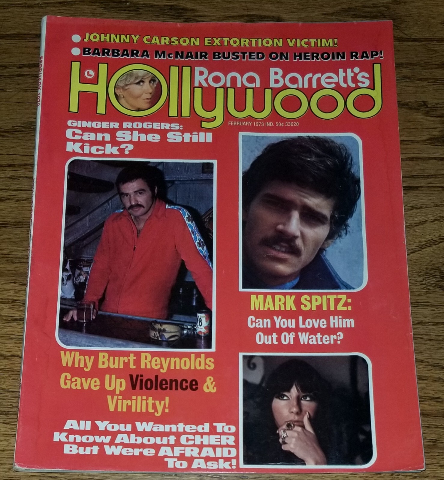 Rona Barrett's Hollywood Magazine Feb. 1973 Burt Reynolds Mark Spitz ...