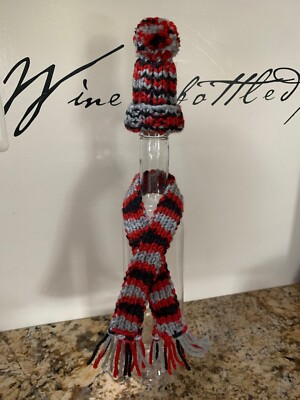 Atlanta Falcons Wine Bottle Cozy Beer Buddy Knit Hat & Scarf Red Black ...