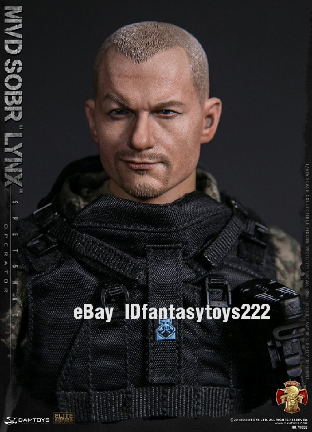 1 6 Scale Dam 78058 Russian MVD SOBR Lynx - Black SRVV Modular V2 Vest ...