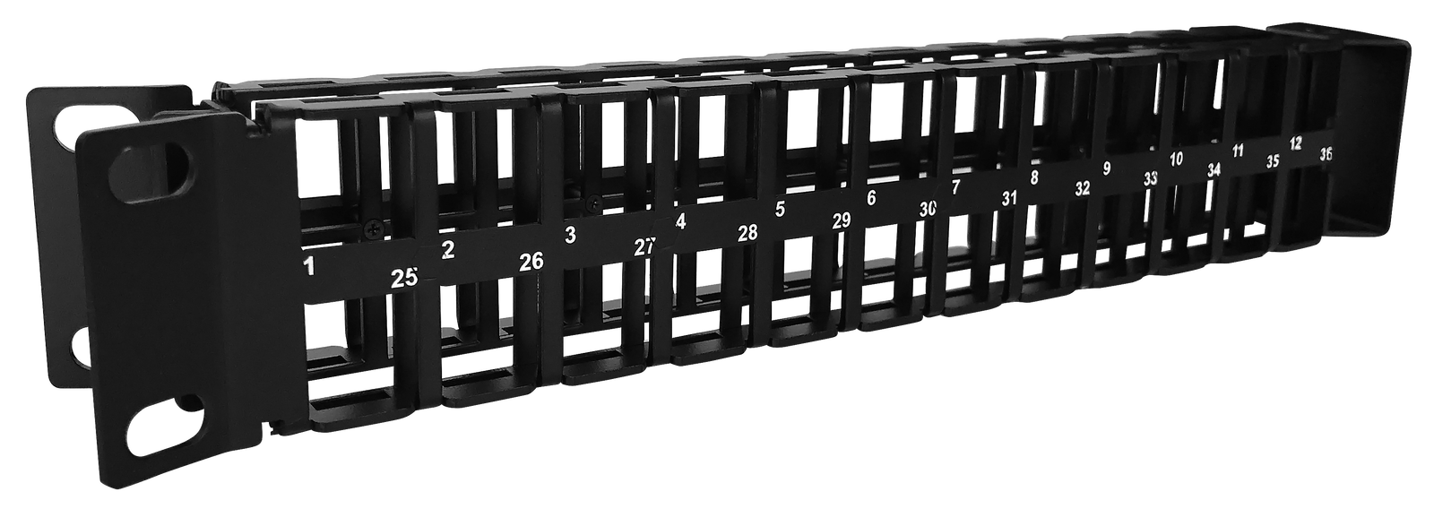 1RU 48 Port UTP Angled 'V' Style Patch Panel - Unloaded | eBay