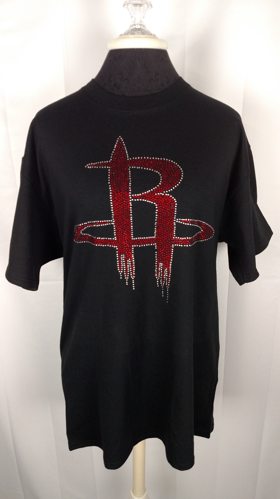 Women's Houston Rockets Rhinestone Basketball T Shirt bling Ladies | eBay