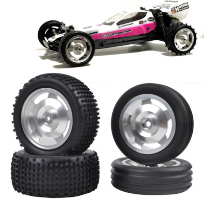 Aluminum Wheels w/Buggy Tires for Tamiya DT01 DN01 DT02 TD2 Rising ...