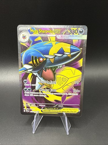 Mega Sharpedo ex 113/094 Phantasmal Flames Full Art Ultra Rare Holo ...