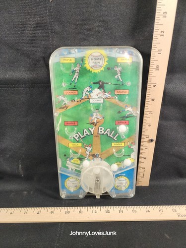 Vintage Stevens Mfg Play Ball Baseball Handheld Pinball Marble Game | eBay