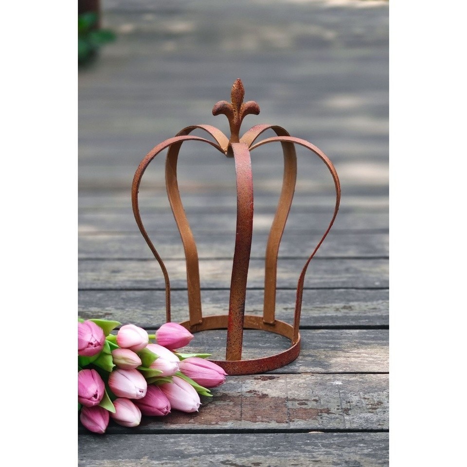 Handcrafted Weathered Iron Flower Pot Rack for Garden Path or Lawn ...