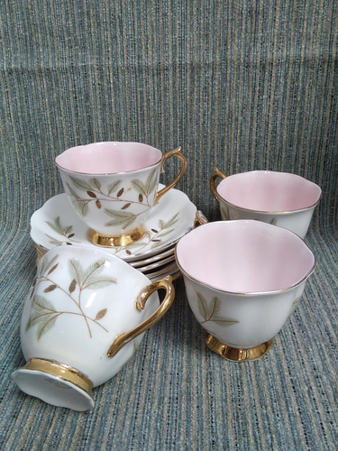 Royal Albert Braemar Bone China Tea Cup Saucer Set Gold Floral x10 ...