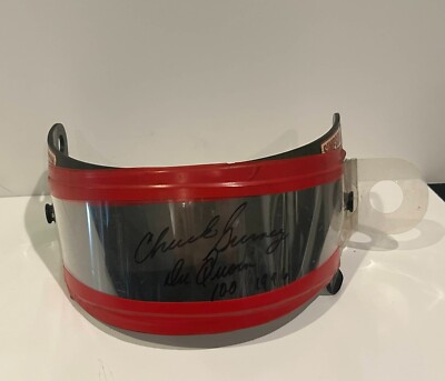 Chuck Gurney autographed 1996 USAC Silver Crown Race Used Helmet Visor ...