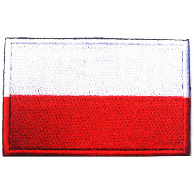 POLAND FLAG THE REPUBLIC OF POLAND FLAG POL FLAG BADGE 3D EMBROIDERED ...