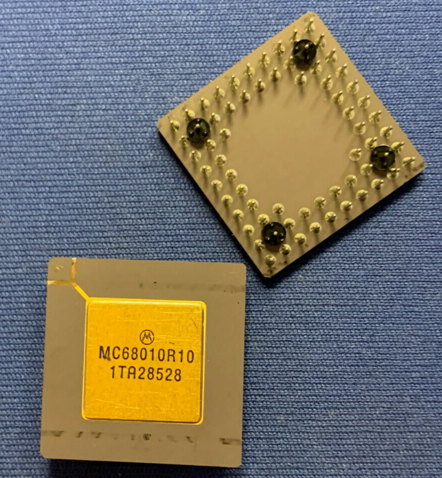 1 PC MC68010R10 CPU Motorola Vintage Ceramic Gold NOS for sale online ...