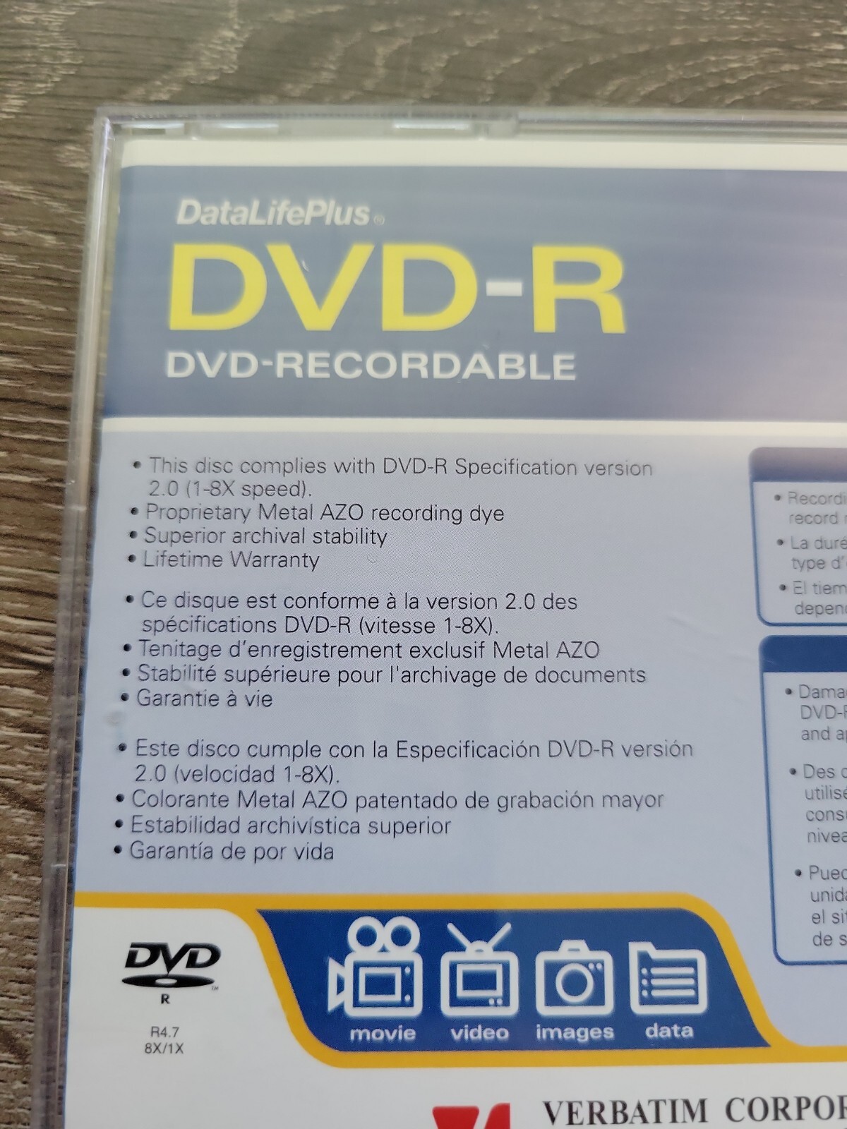 Verbatim DVD-R 120 Mins,8X,4.7GB Blank Discs, Lot Of 2. | eBay