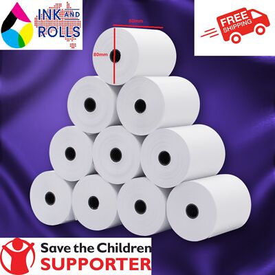 80x80mm Thermal Paper Cash Register /Uber/Menulog/Door Dash Rolls 50 ...